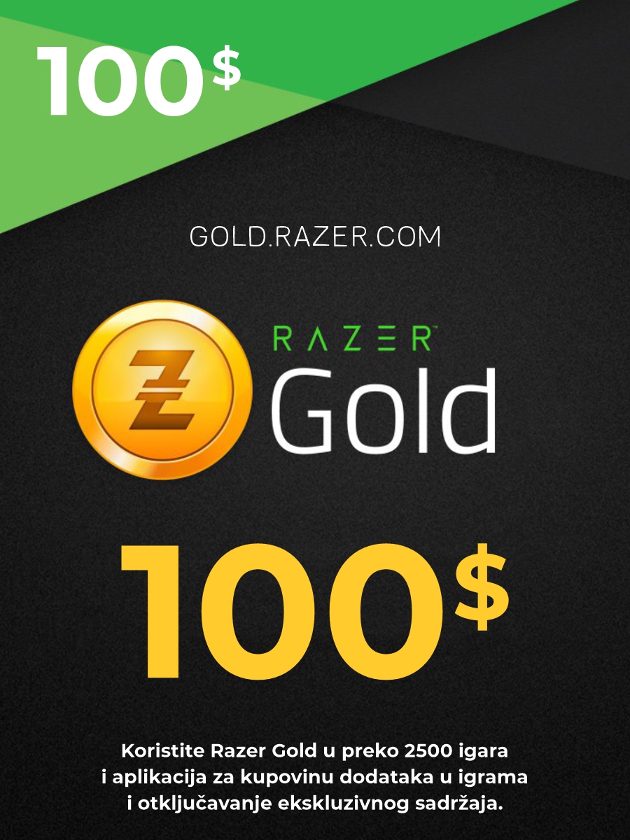 Razer Gold 100$ - 3D Box